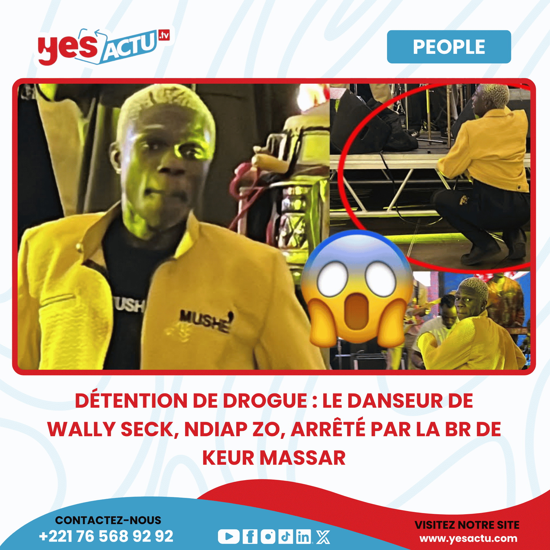 Détention de drogue : Le danseur de Wally Seck, Ndiap Zo, arrêté par la ...